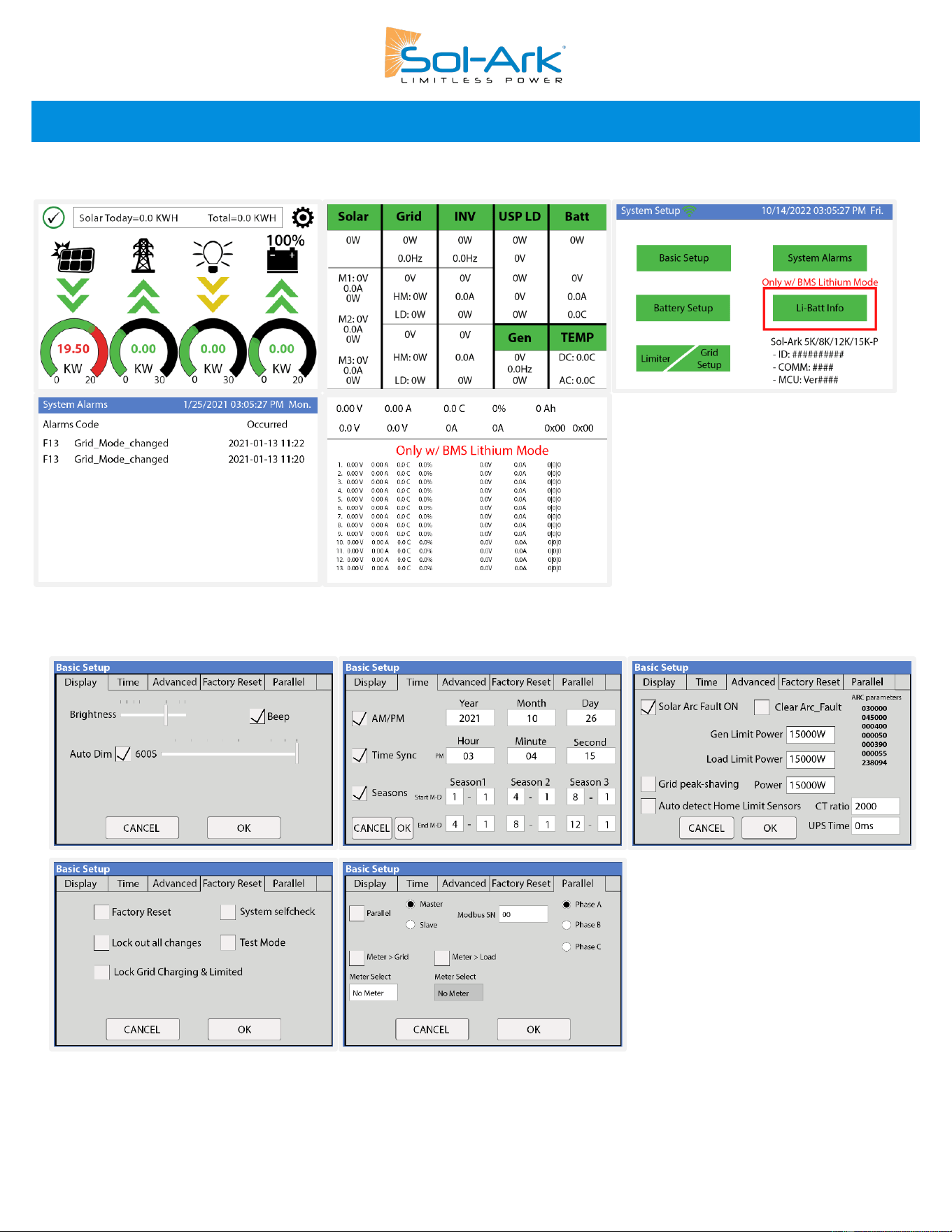 User Manual Sol-Ark LIMITLESS 15K-LV - 86 pages | manualsFile