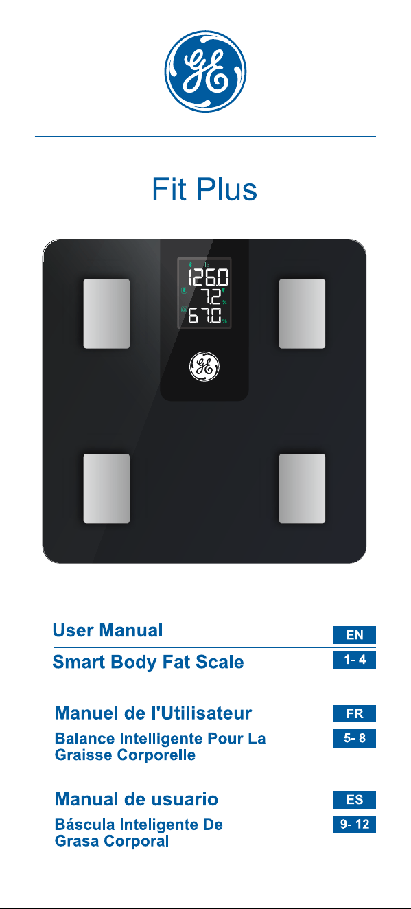 GE - General Electric GE FIT PLUS Smart Scale Body User Manual