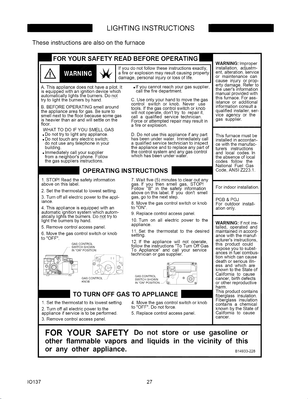 Goodman GMP075-3 Gas Furnace User Manual