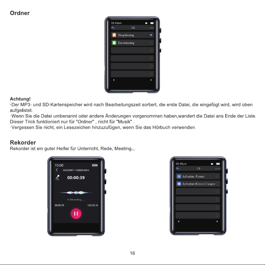 ZAQE M4 Bluetooth MP3 Player 2.4 inch Touchscreen, HiFi User Manual