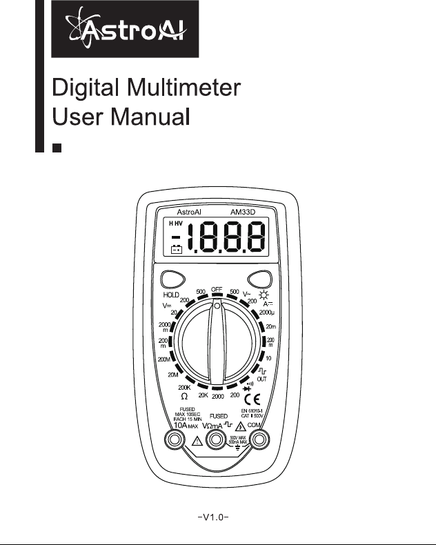 User Manual AstroAI AM33D - 24 pages | manualsFile