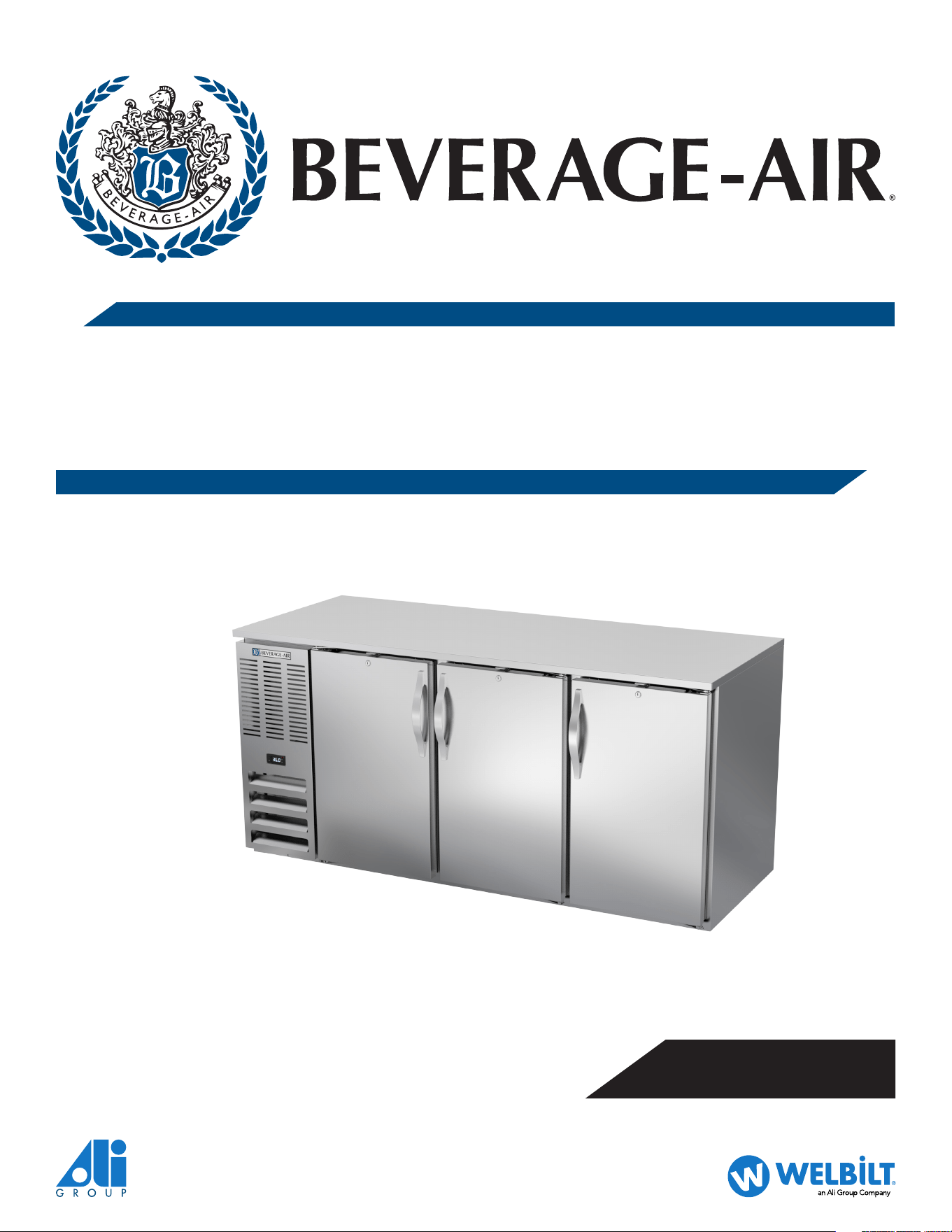 Beverage-Air BB72HC-FG-B 72" Glass Doors Food Rated Back Bar User Manual