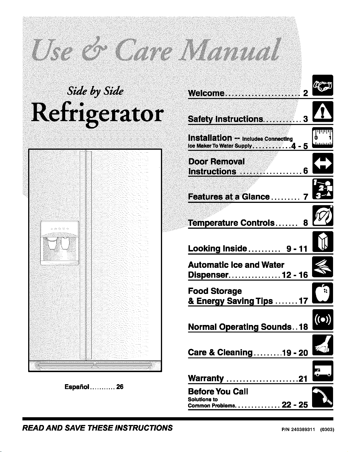 User Manual Frigidaire FRS26H7CSB4 - 25 pages | manualsFile