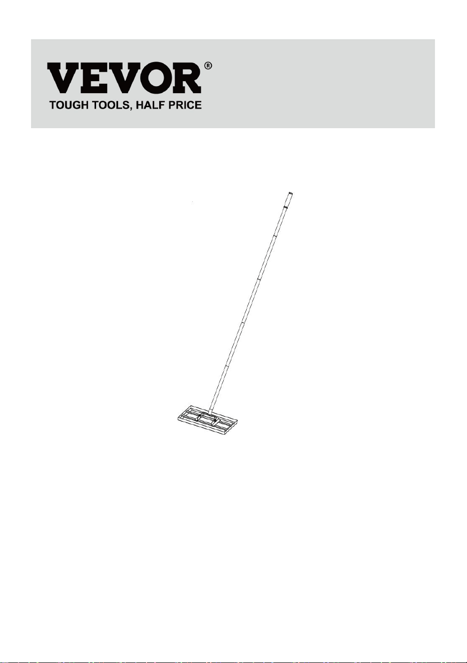 Vevor LJY9008 Lawn Leveling Rake with Adjustable Handle User Manual
