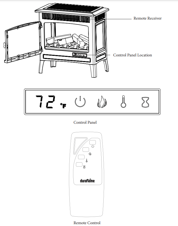 Duraflame DFI-5010-01 Duraflame 3D Black Infrared Electric User Manual