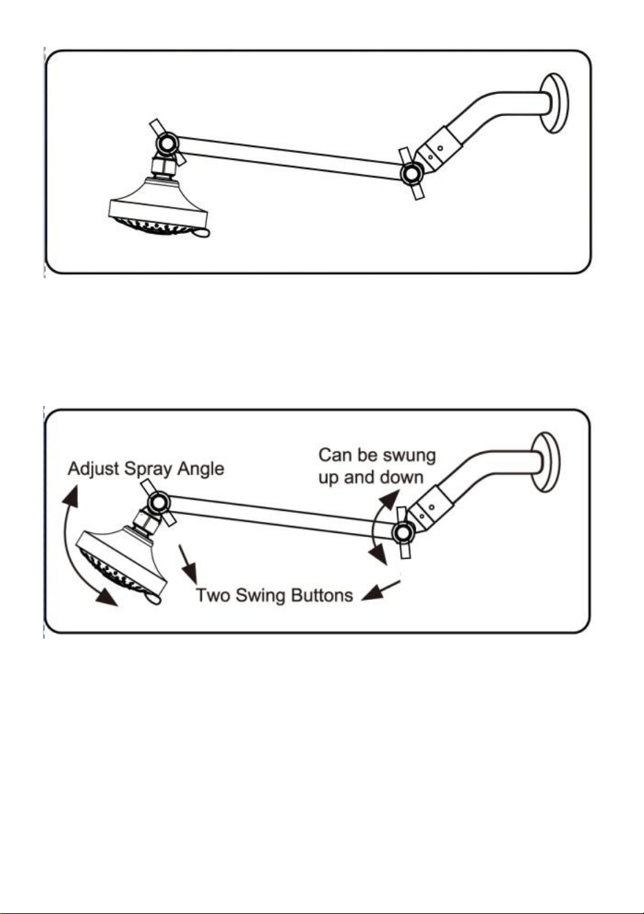 Vevor 42003 Shower Head Extension Arm Adjustable Height User Manual