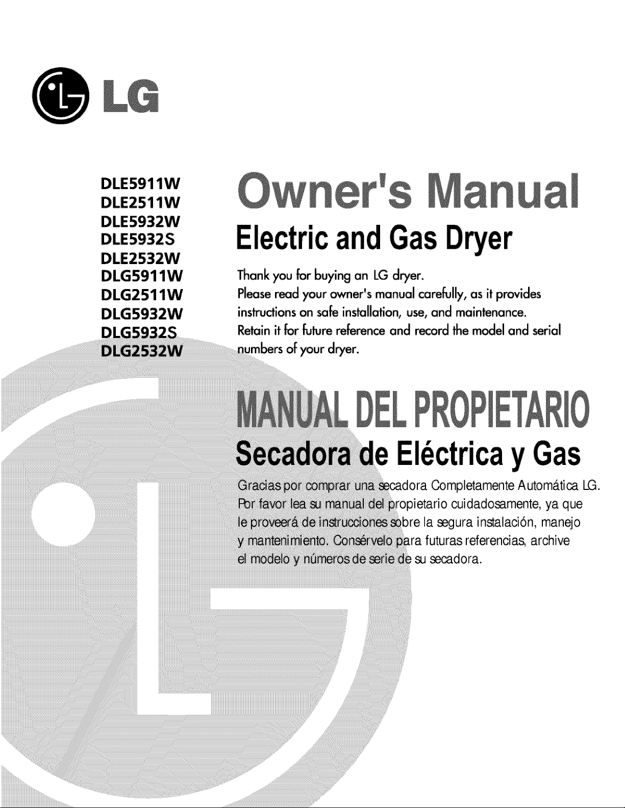 User Manual LG Electronics DLE5932S - 32 pages | manualsFile